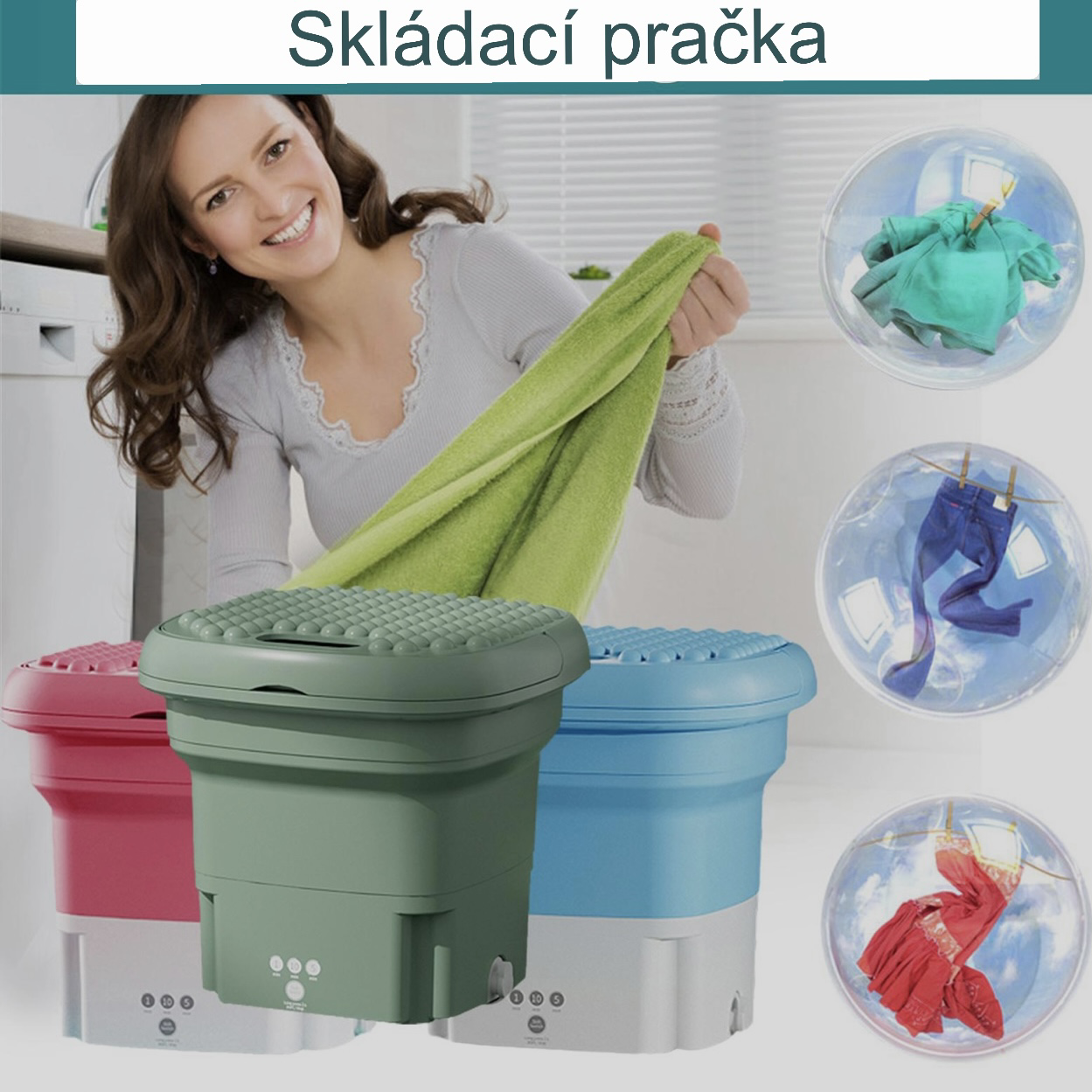 Cestovní mini skládací pračka | Nastrojan.cz - rychlý a pohodlný nákup